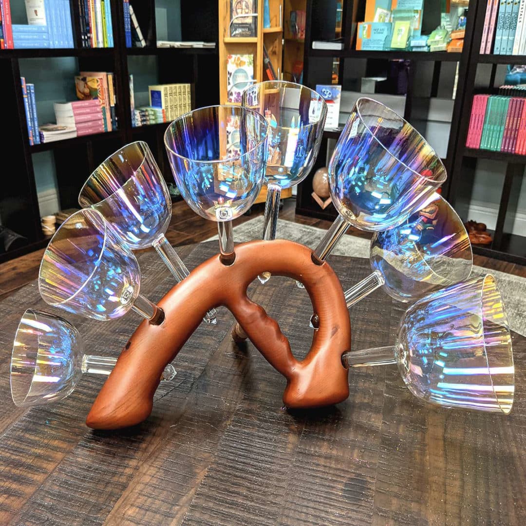 Angel Wing 8 Crystal Singing Bowls Hand Held Set | The Om Shoppe
